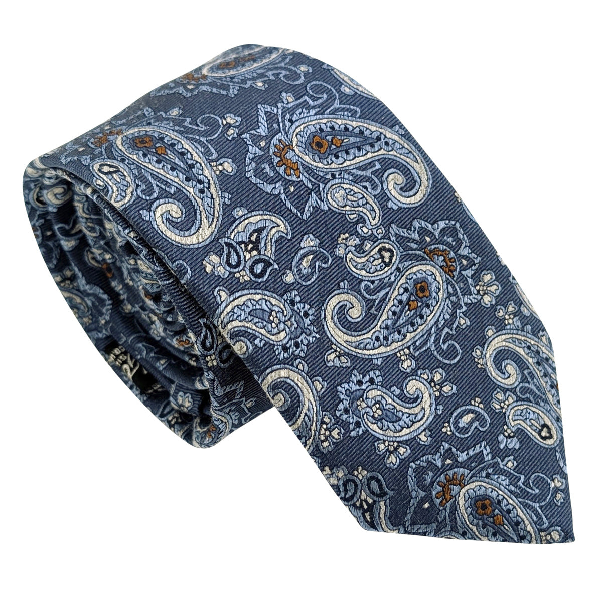 Classic Blue Paisley Silk Wedding Tie | Groom Ties | Tie For Weddings ...