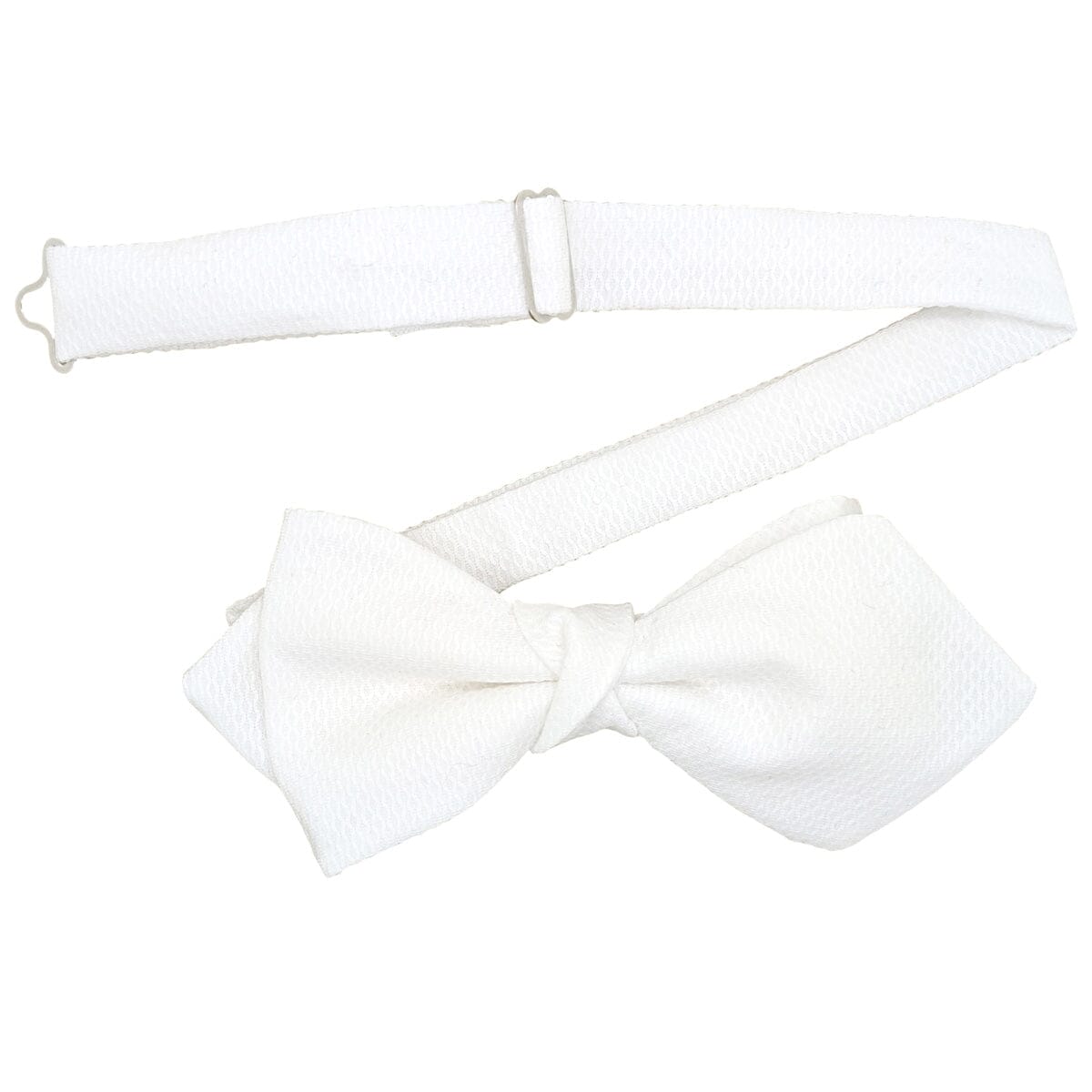 Diamond Point White Marcella Bow Tie | Men's Formal Bow Ties UK ...