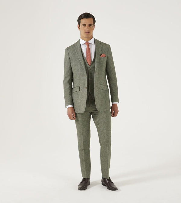 Jude Sage Herringbone Suit | Mens Sage Wedding Suit | 3 Piece Suit ...