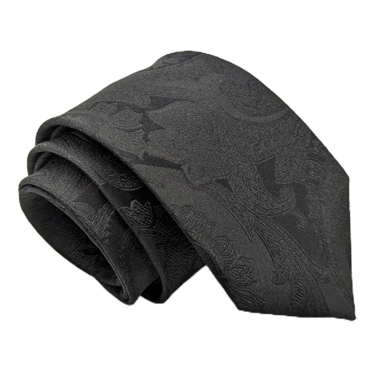 Black Paisley Silk Wedding Swatch | Silk Wedding Tie Sample | Swagger ...
